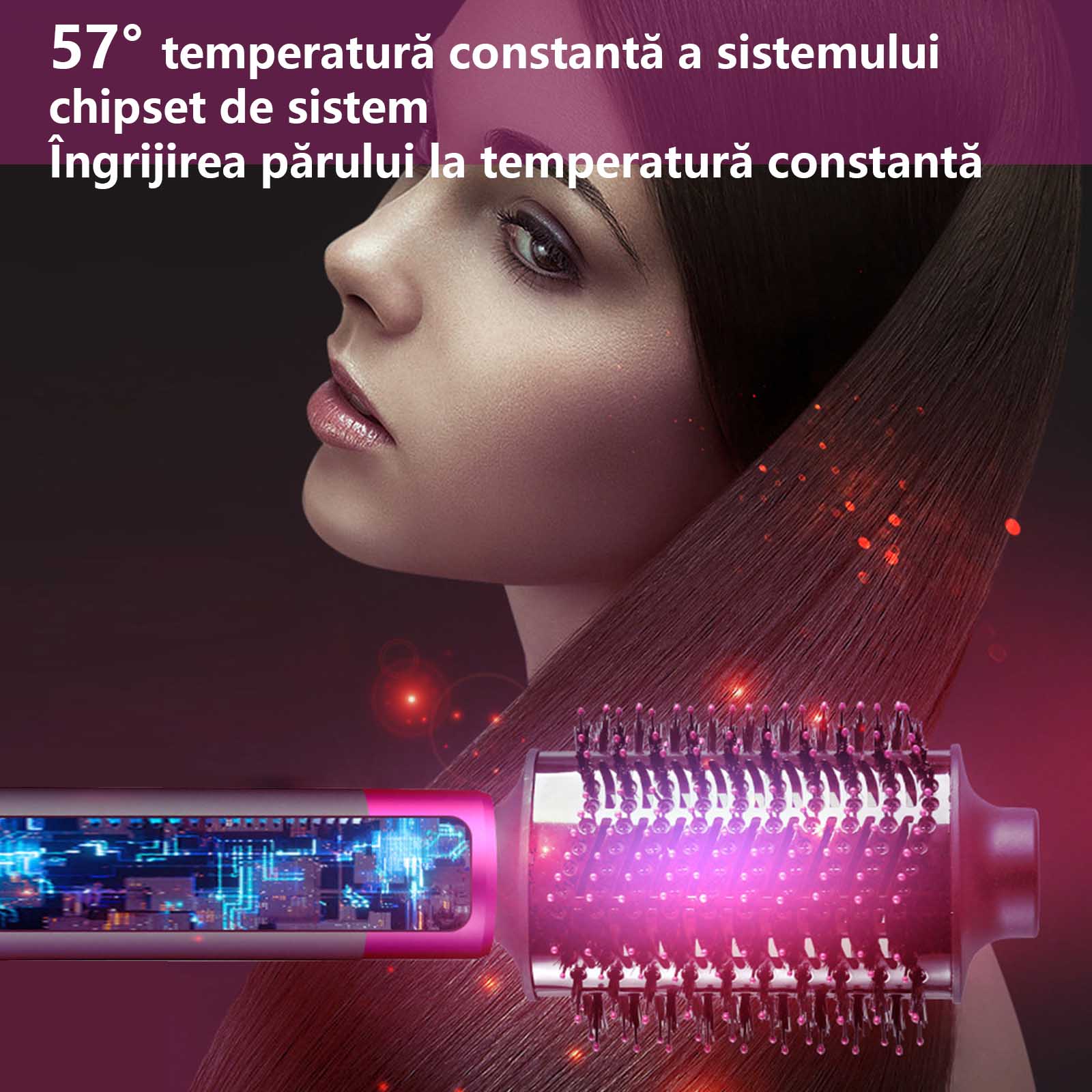 Set de ondulator iceagle 5 in 1 cu 3 butoaie, pentru par mediu si lung ...
