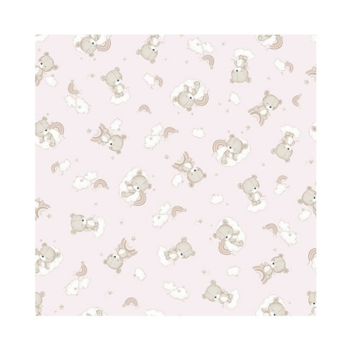 Детски спален комплект, Baby Galix, 3 части, 100% Памук Ranforce, Pink ...