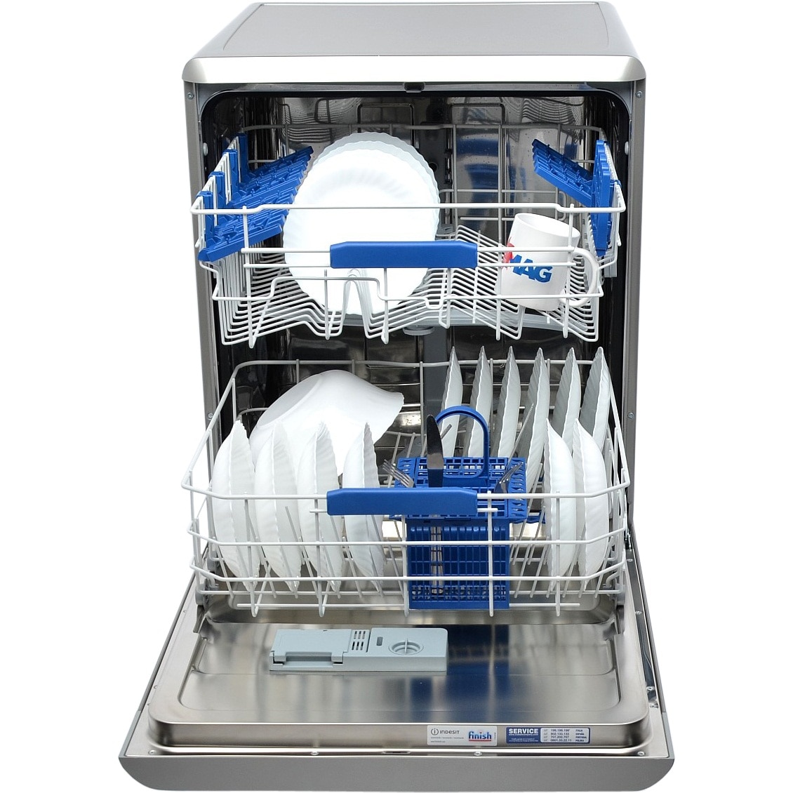 Masina de spalat vase Indesit Prime DFP 5841 M NX, 14 seturi, 8 ...