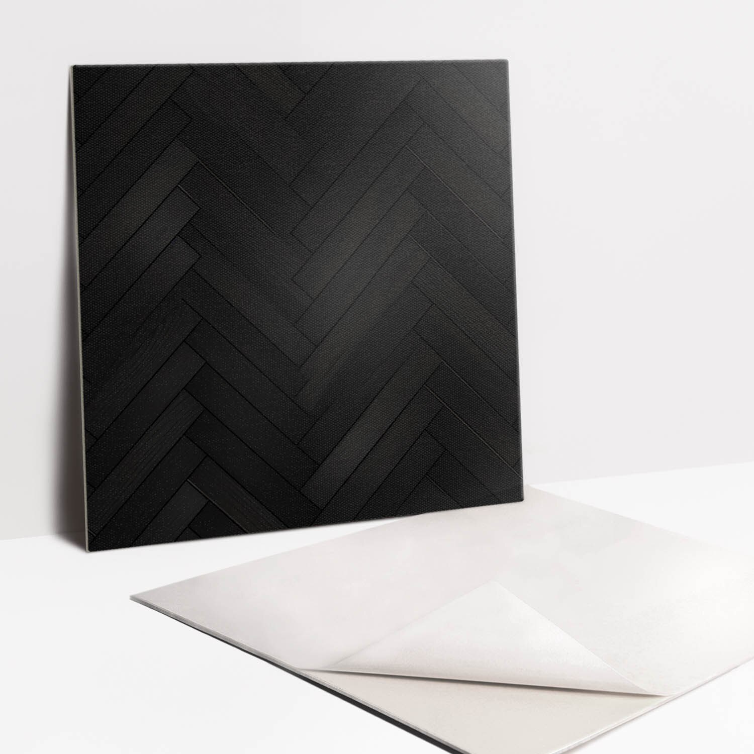 Set placi de autoadezive 9 buc., Tulup, 30x30 cm, Parchet intunecat ...