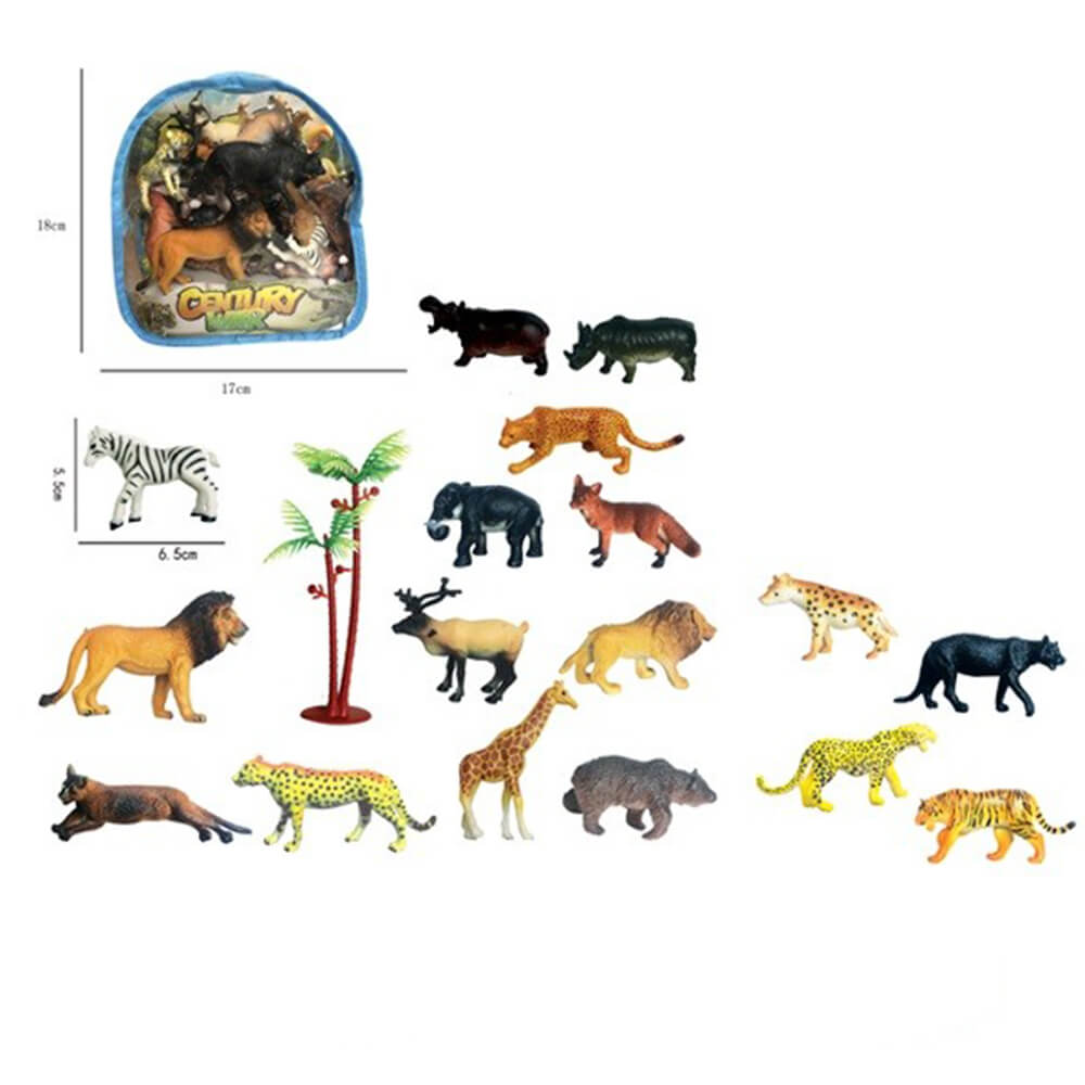 Set figurine, Animale, Cu rucsac, 18 piese - eMAG.ro