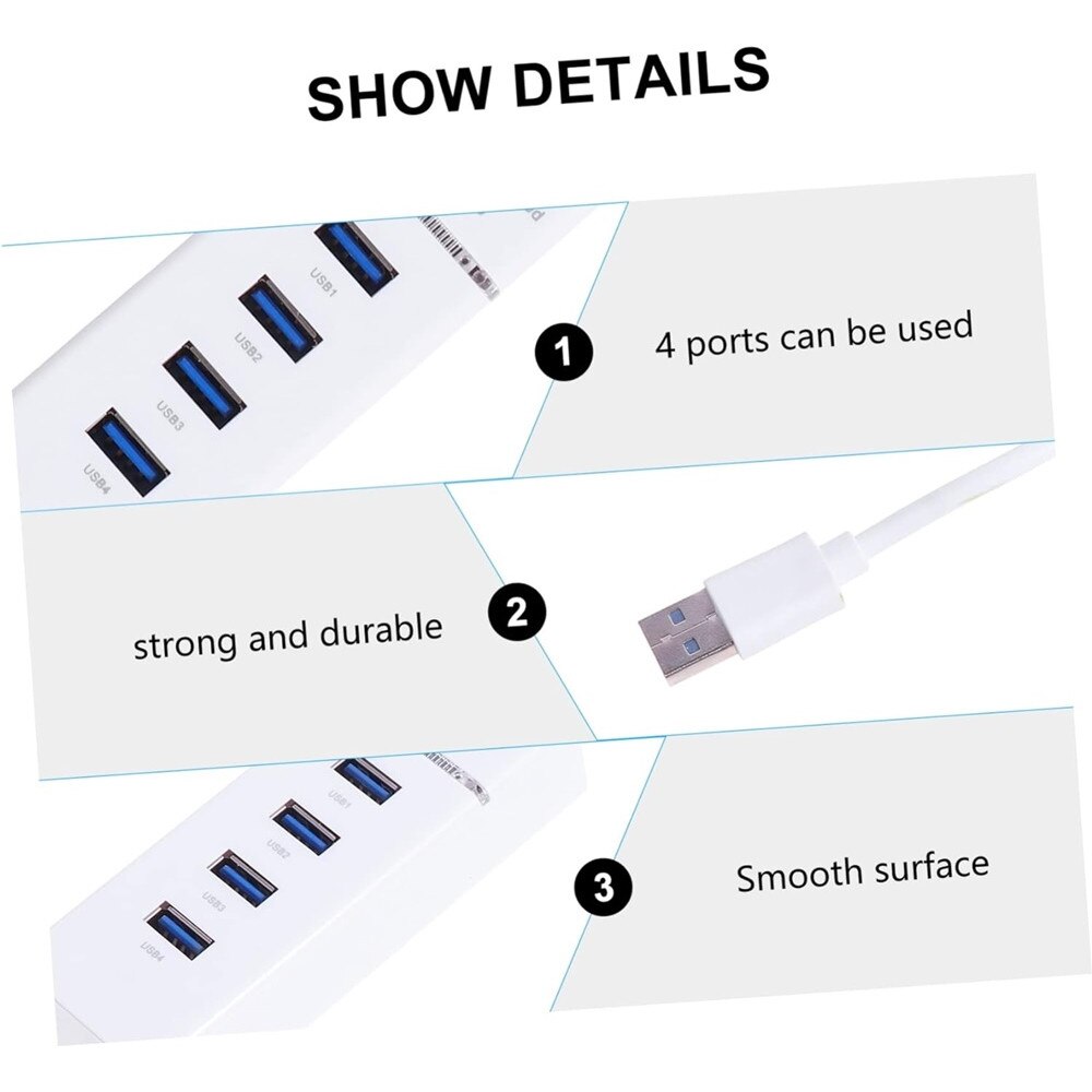 Hub USB si Splitter 1Tech Combo 4, de mare viteza, 4 porturi USB, hub ...
