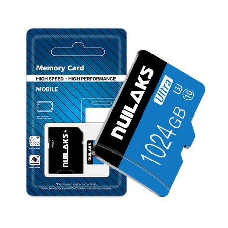 Карта памет Nuilaks MicroSD, 1Tb, 80 MB/s, Ultra, Class 10, с SD адаптер - eMAG.bg