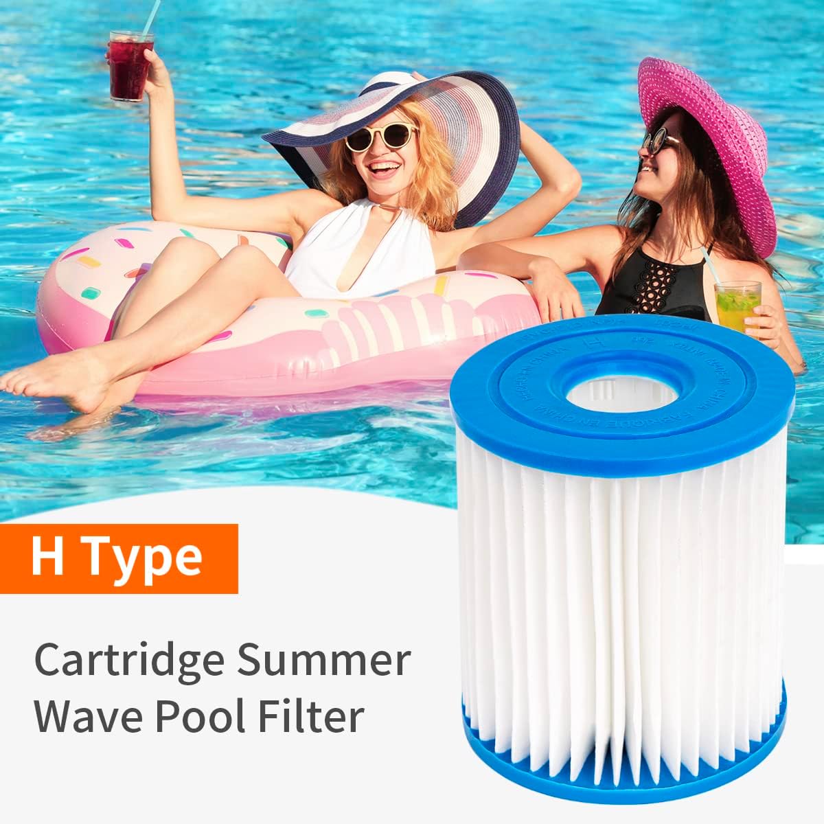 Set Filtru de Apa KkvoGmle pentru Piscina, Fibre de Inalta Calitate, Multifunctional, Plastic ...