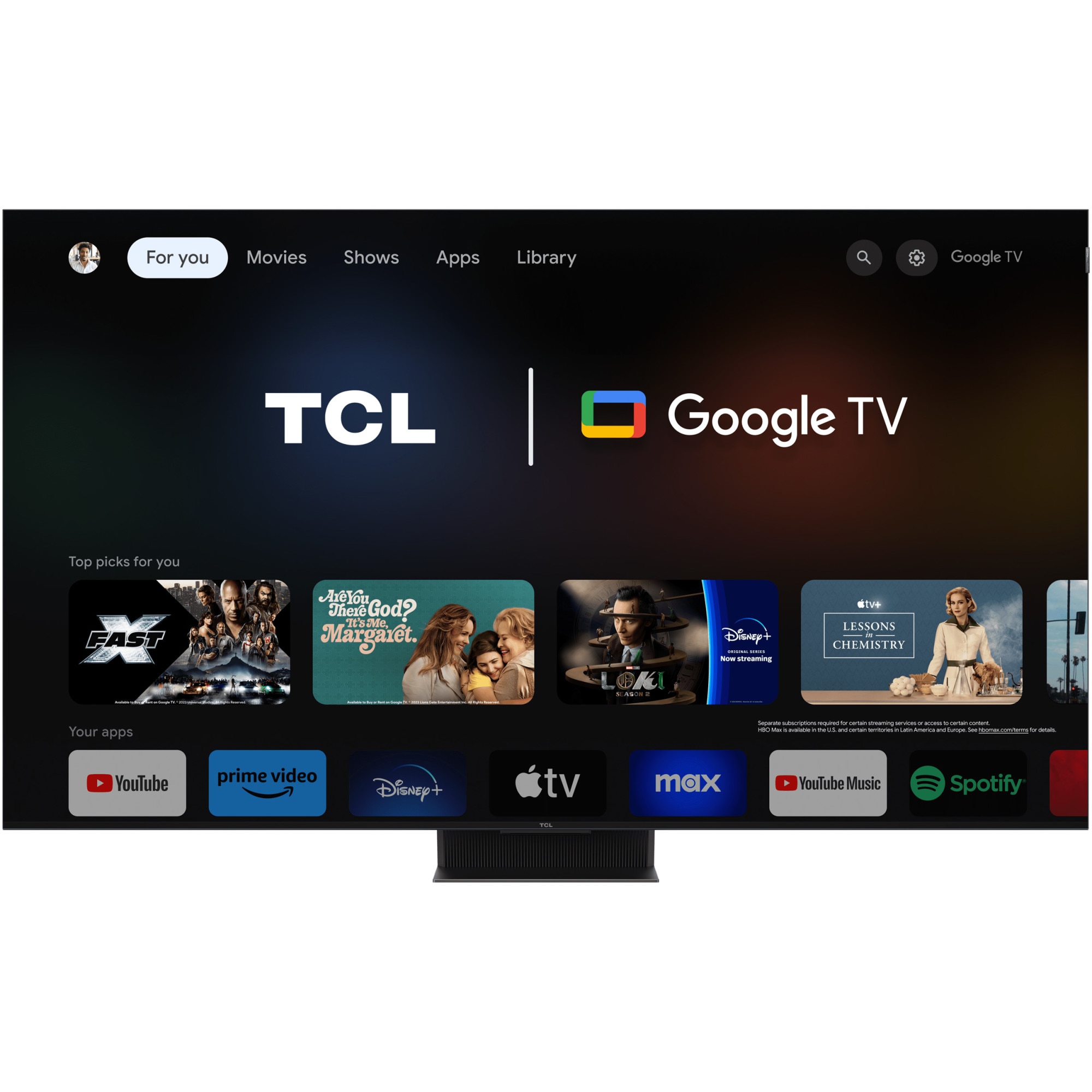Televizor TCL MiniLed 65C855, 164 cm, Smart Google TV, 4K Ultra HD, 100Hz, Clasa F (Model 2024 ...