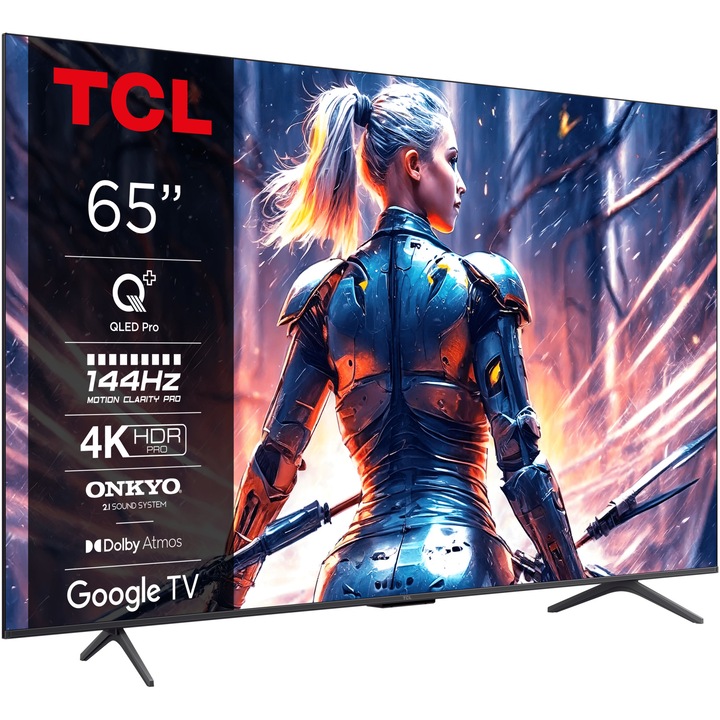 Televizor TCL QLED 65T8B, 164 cm, Smart Google TV, 4K Ultra HD, 100Hz ...
