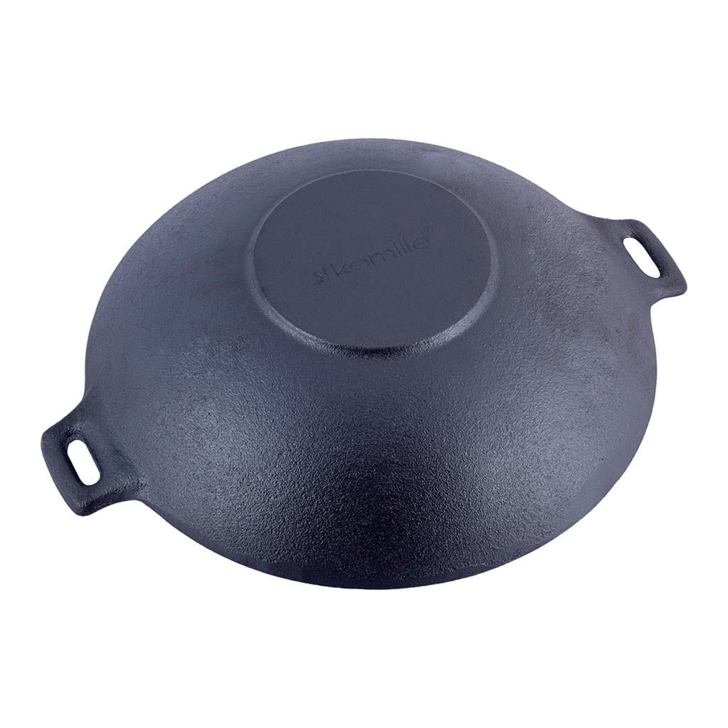 Wok din fonta cu capac, Kamille, KM 4814V, 30 cm, pentru inductie - eMAG.ro