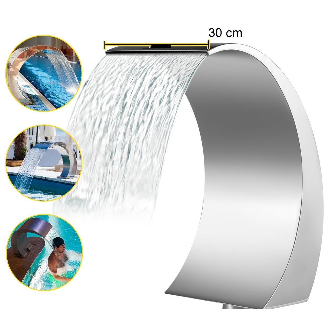 Cascada inox, Inaltime 60 cm, Latime 30 cm, Arc de cerc - eMAG.ro