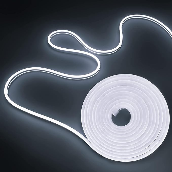 Banda Neon cu Led Alb Rece, Interior/Exterior, Rezistenta la Apa ...