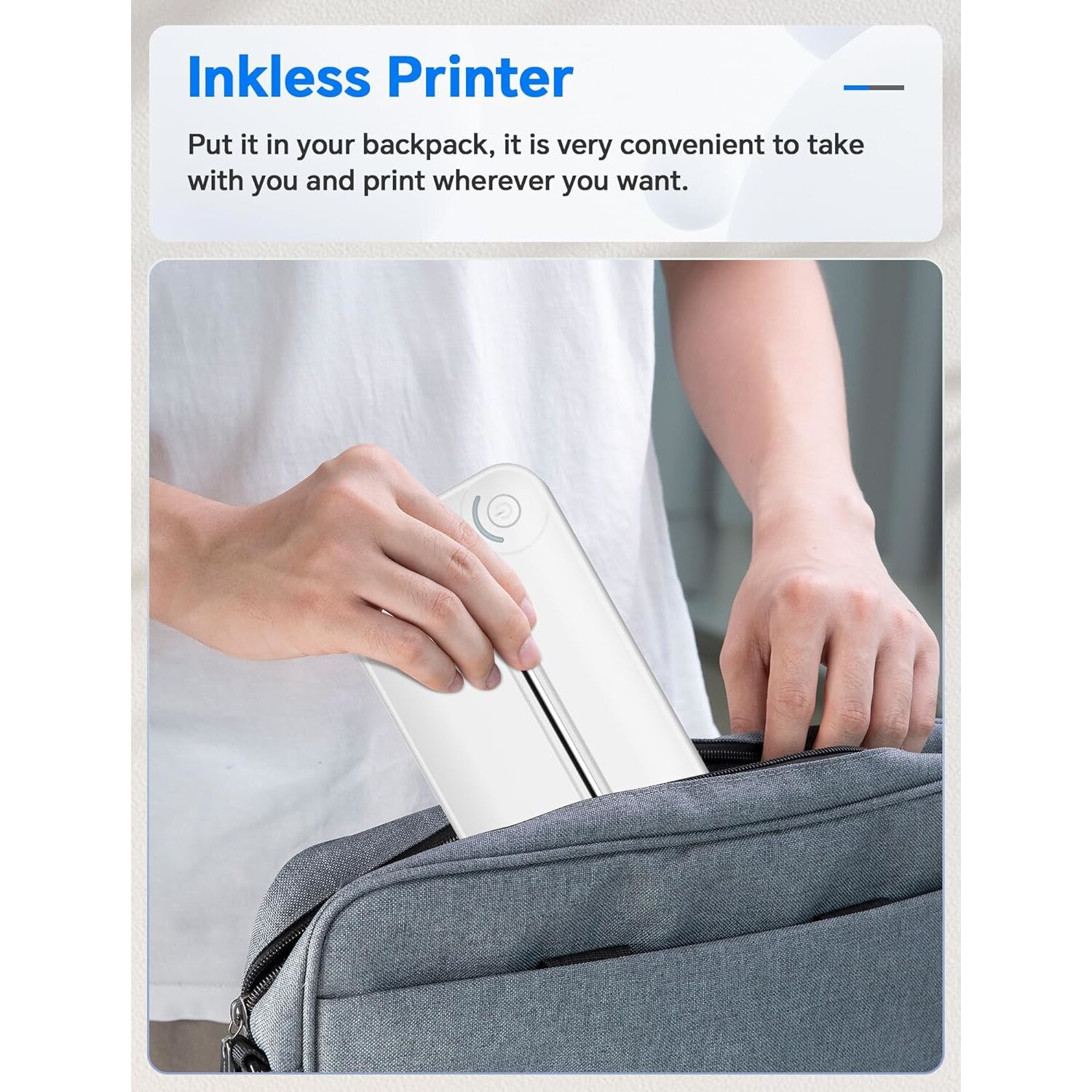 Imprimanta Termica Portabila A4, EXCITAT®, portabila, Bluetooth, USB ...