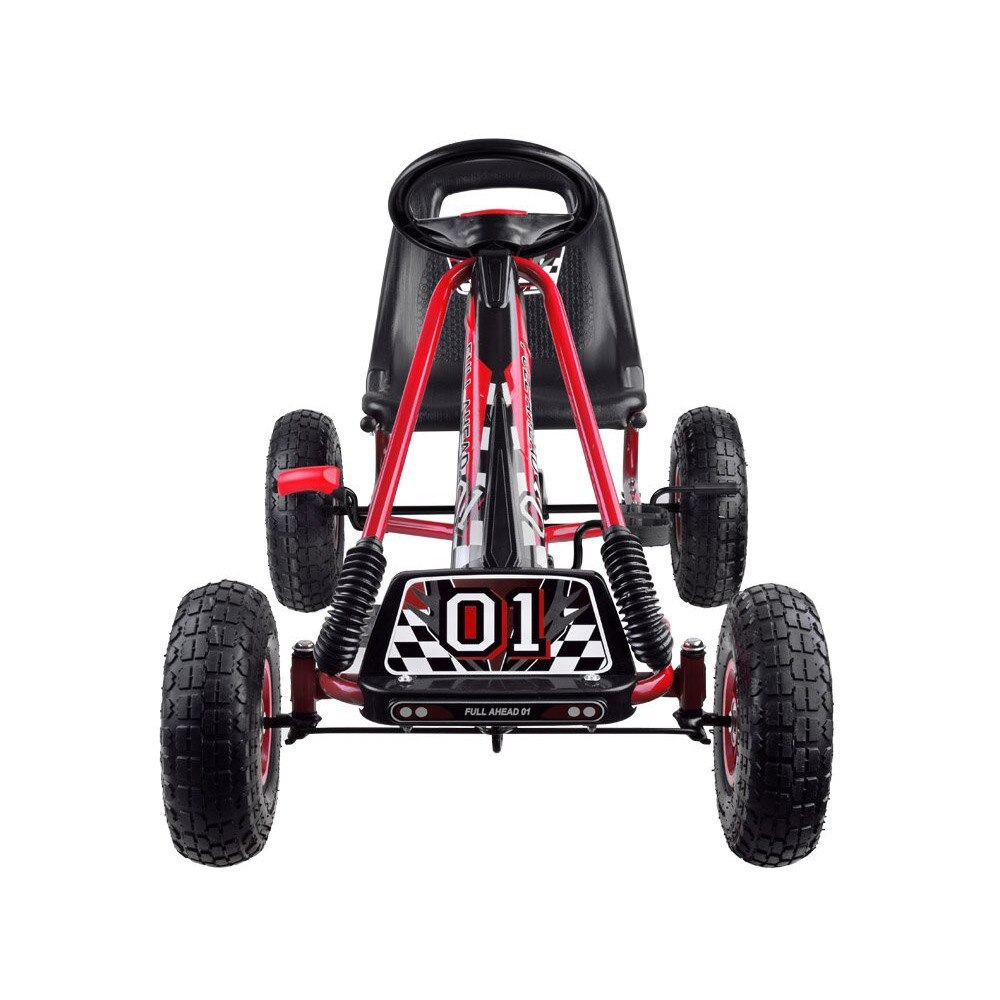 Kart cu pedala, Roti gonflabile, 100x60x64 cm, Rosu - eMAG.ro