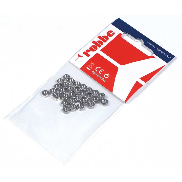 Set piulite otel inoxidabil, M2, hexagonale, 30 buc - eMAG.ro