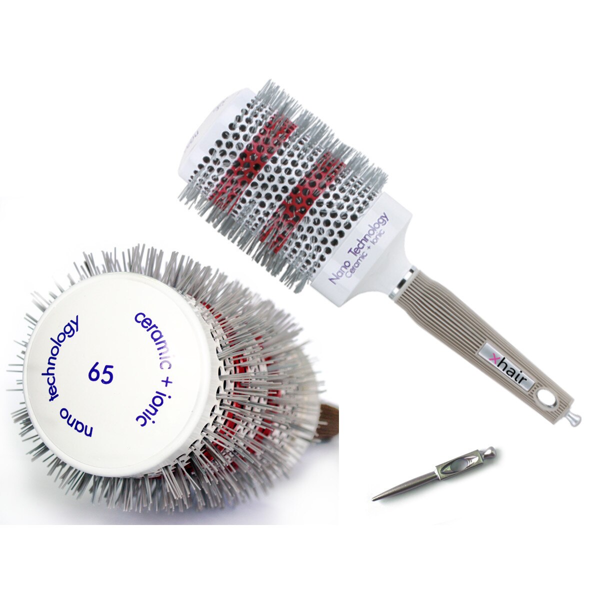 Perie de par, Metal/Plastic, Argintiu - eMAG.ro