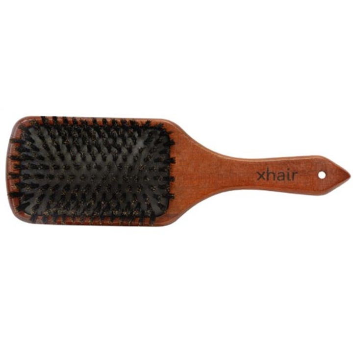 Perie de par, Peri naturali de mistret, Antistatica, 25.5x8.3 cm, Lemn ...