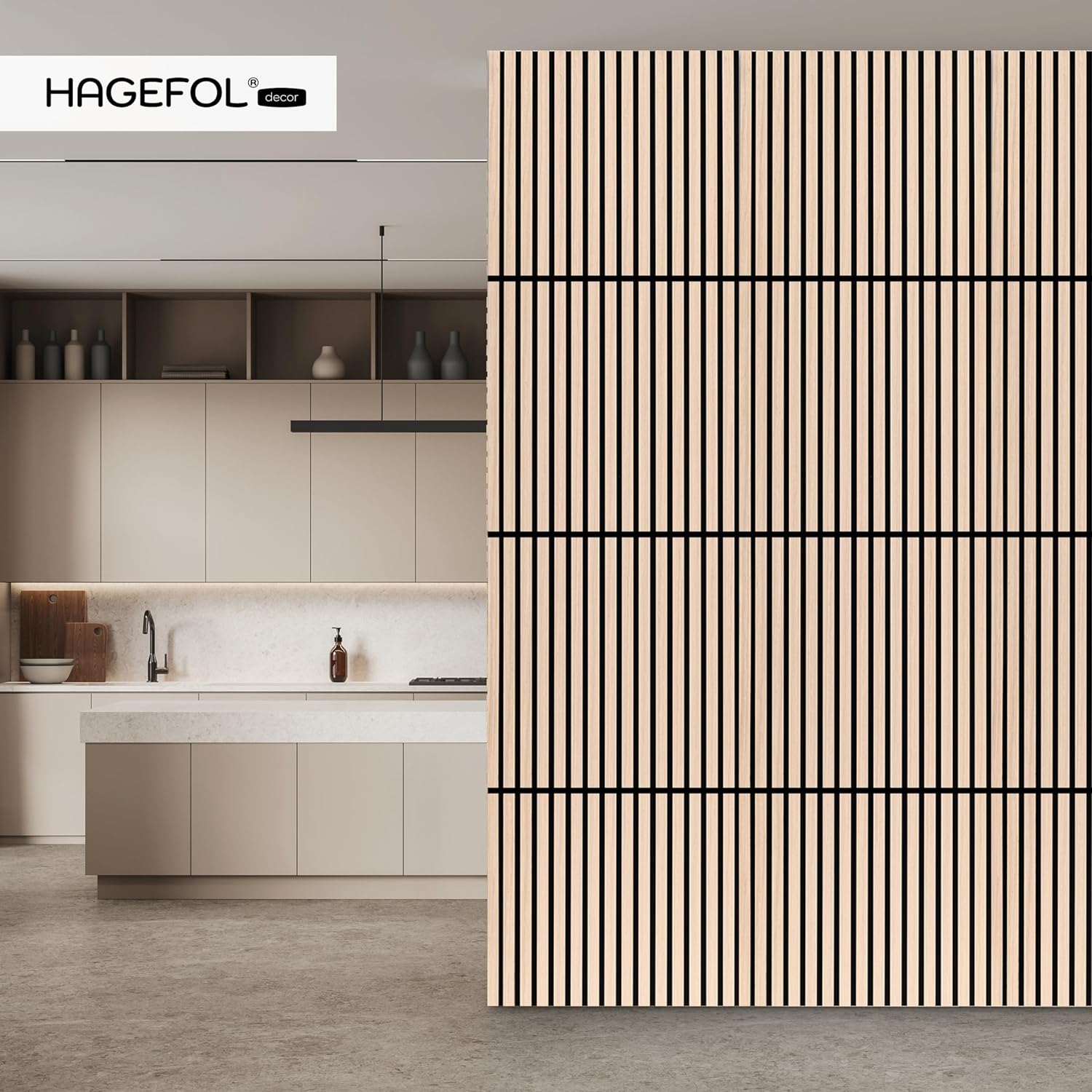 Set 4 Panouri riflaj acustic, HAGEFOL®, design 3D, placi decorative ...