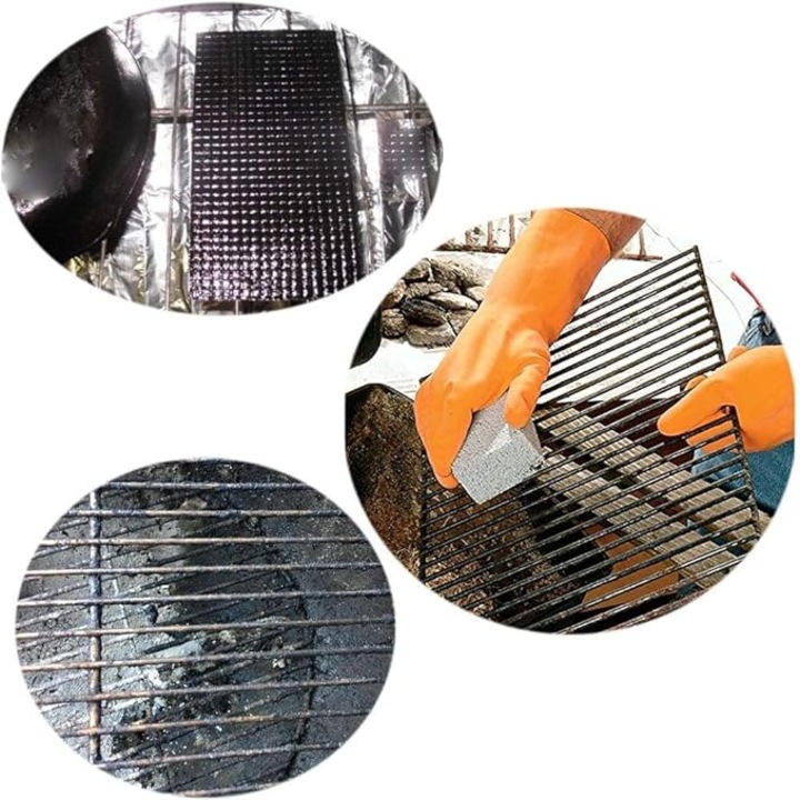 Set 2 bucati Piatra, racleta pentru curatare grill, gratar cleaning ...
