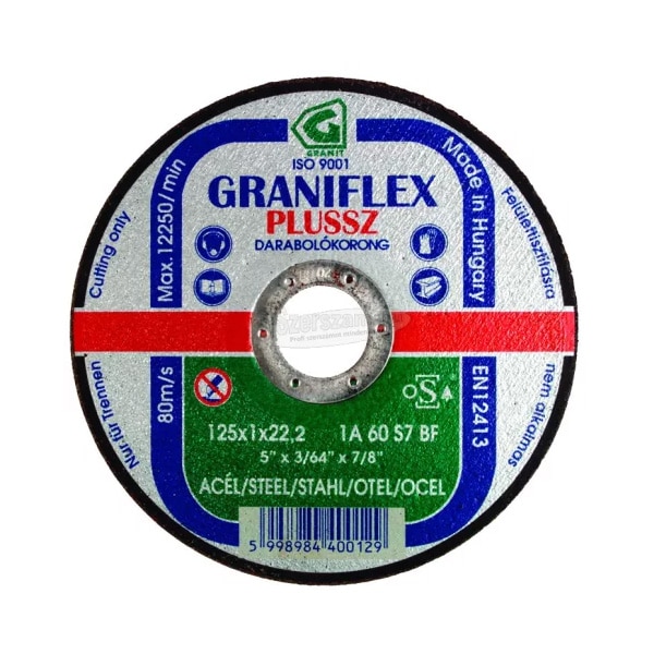 Disc de debitare pentru otel GRANITFLEX PLUS de 400X4X40 1 A24S7BF 100 ...