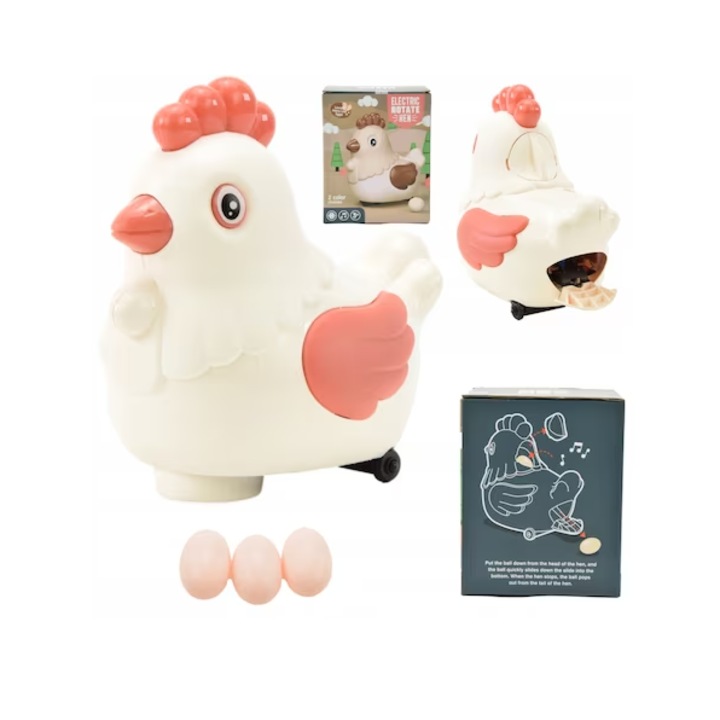 Gaina de jucarie, care merge si face oua, cu sunete - eMAG.ro