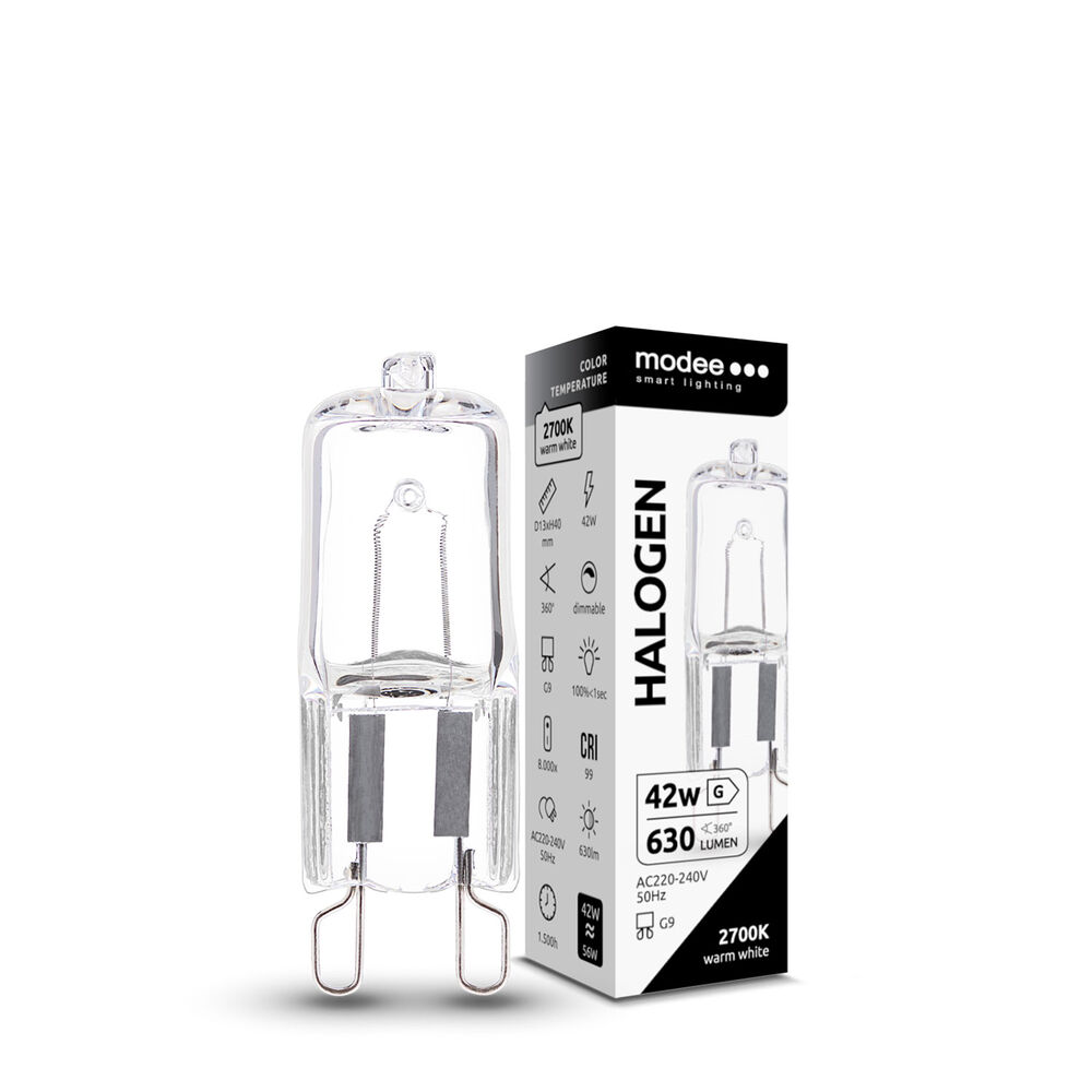 Set 10 Becuri Halogen G9 42W, lumina calda, 630 lumeni - eMAG.ro