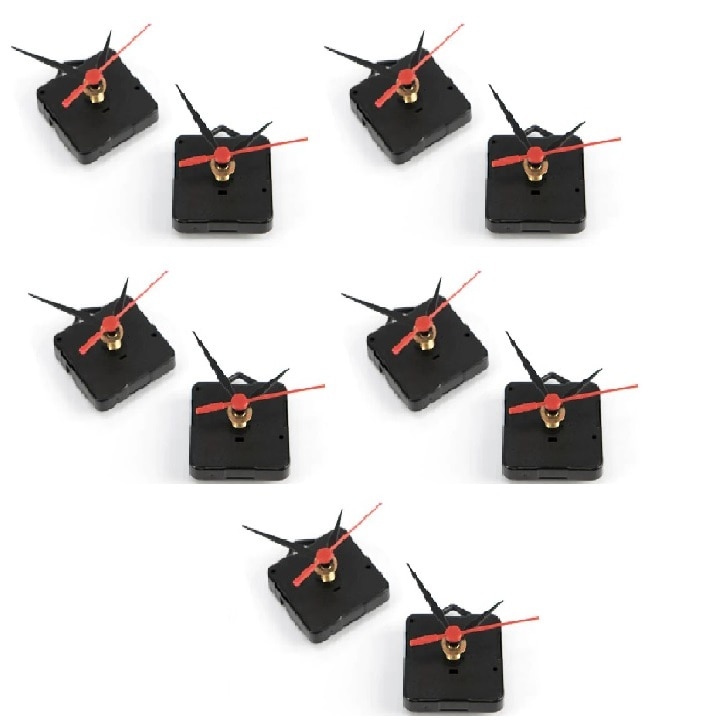 Set 10 Mecanisme ceas perete ax 12 mm cu agatatoare, cu repere orar 7cm ...
