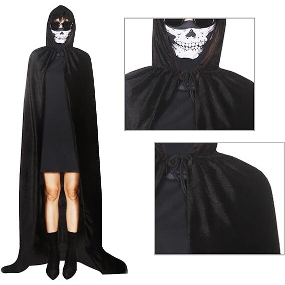 Costum Grim Reaper, set din 4 piese - mantie Moartea fioroasa, manusi ...