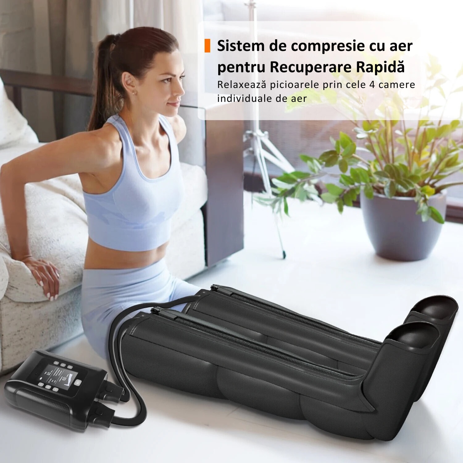 Aparat masaj picioare premium cu baterie, Zoffer, drenaj limfatic ...