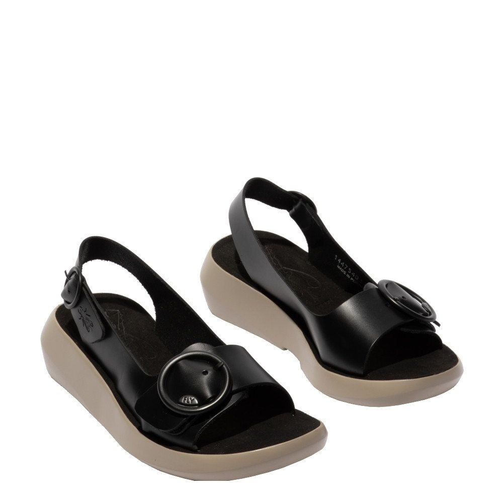 Sandale dama, Fly London BERK 754, piele naturala, negru, 38 - eMAG.ro