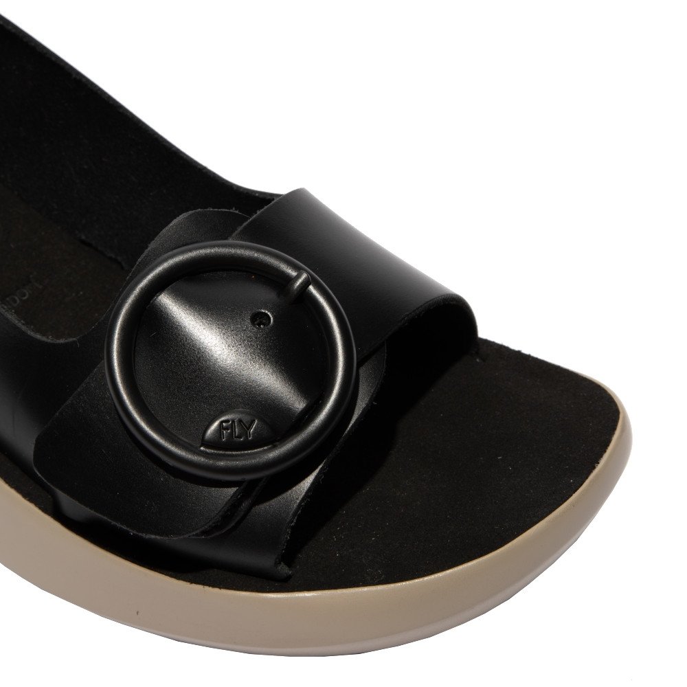 Sandale dama, Fly London BERK 754, piele naturala, negru, 38 - eMAG.ro