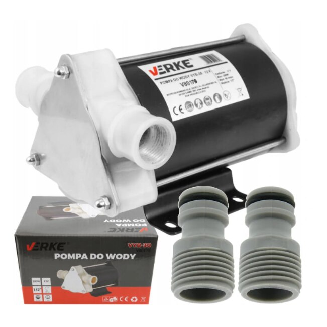 Pompa transfer lichide 12V 40L/min 200W Verke - eMAG.ro