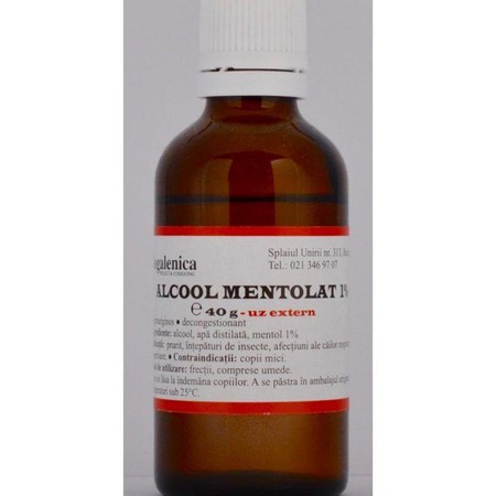 Alcool mentolat 1%, 40 ml, Biogalenica - eMAG.ro