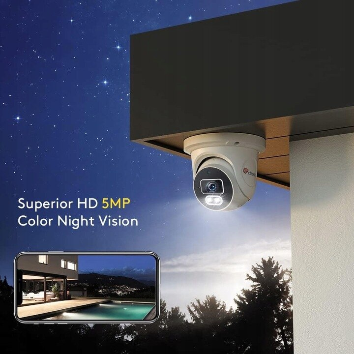 Camera IP de exterior Ctronics CTIPC-610C 5MP IP66, alba - eMAG.ro