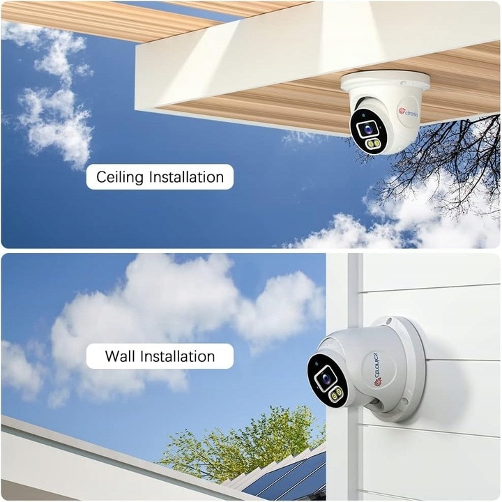 Camera IP de exterior Ctronics CTIPC-610C 5MP IP66, alba - eMAG.ro