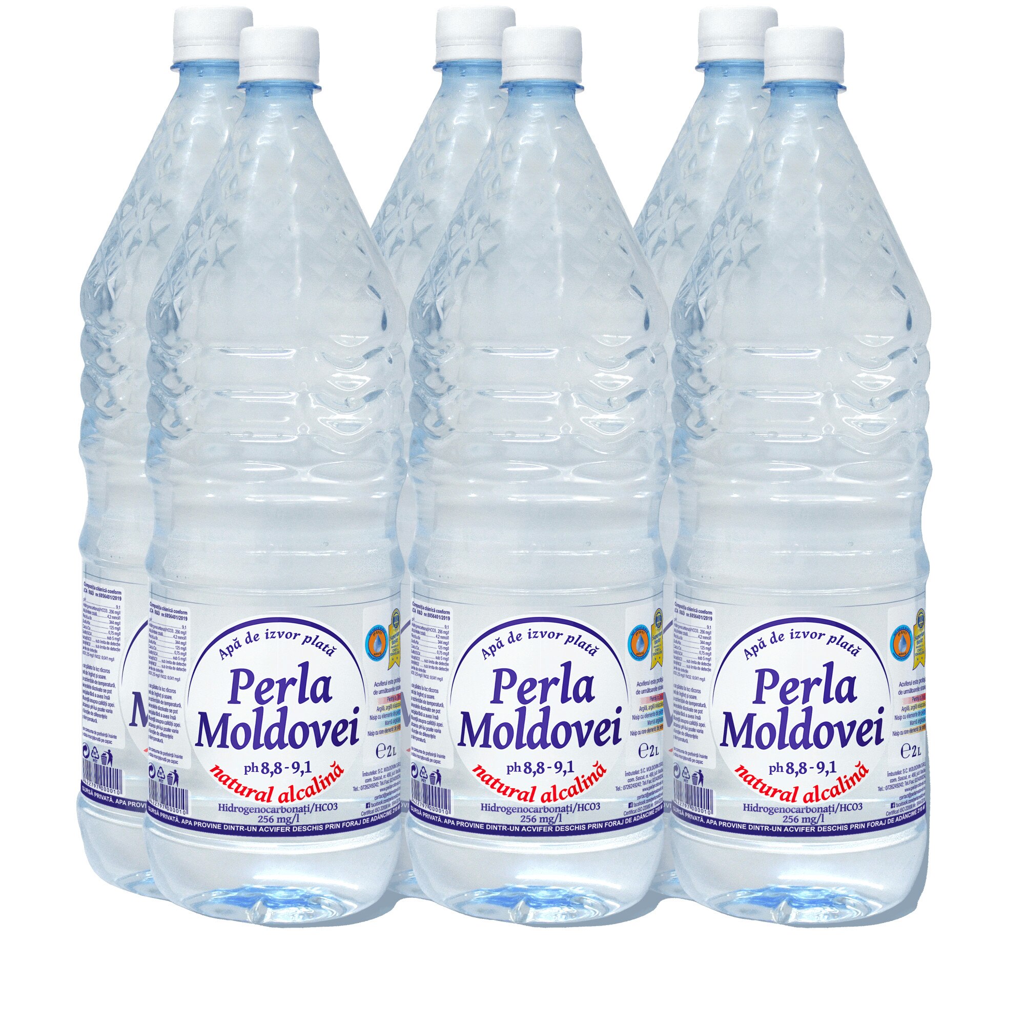 Bax 6 x Apa natural alcalina Perla Moldovei 2l, pH 8, 8 - 9, 1 - eMAG.ro