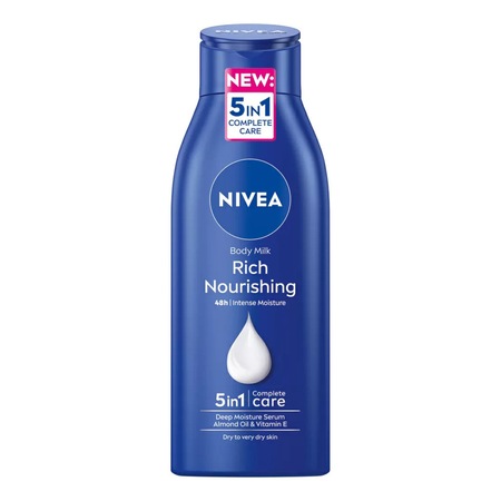 Lapte de corp Nivea Rich Nourishing 5in1 Complete Care, 48H, piele uscata si foarte uscata ...