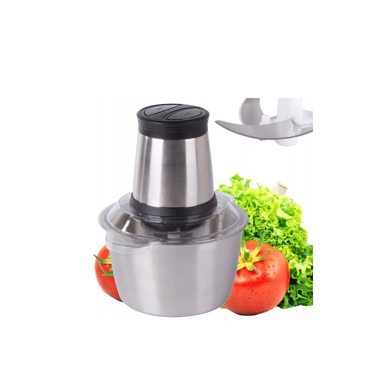 Tocator electric pentru legume si fructe, Stuffix®, 200W, trei lame din ...