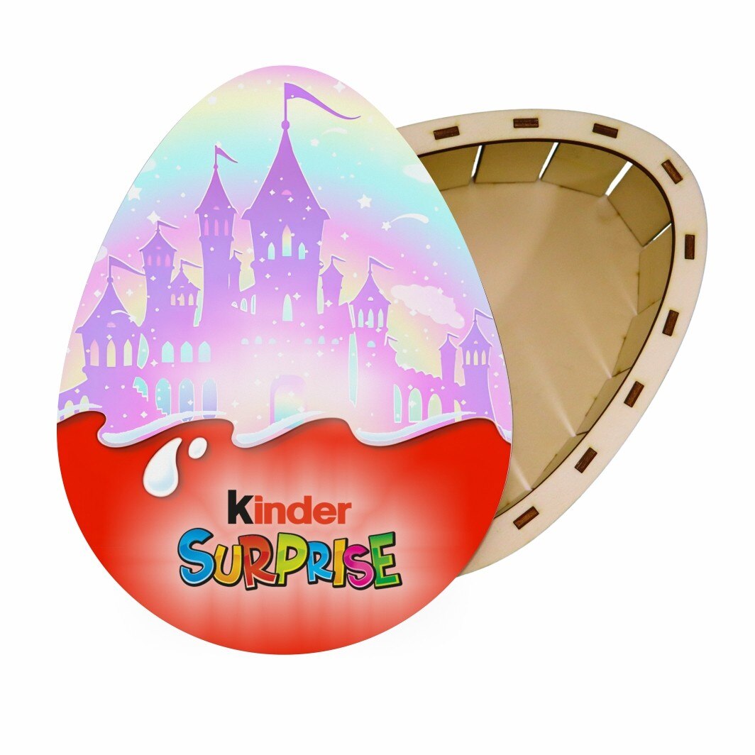 Cutie cadou de Paste Ou Kinder Surprise, Lemn, Multicolor, 23x30x8cm ...