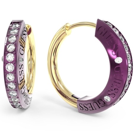 Cercei Guess Bond rotunzi si cristale JUBE03253JWYGPPT-U, Auriu, Mov ...