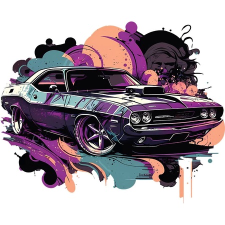 Sticker decorativ, Masina de Colectie, Mov, 12429ST-26 - eMAG.ro