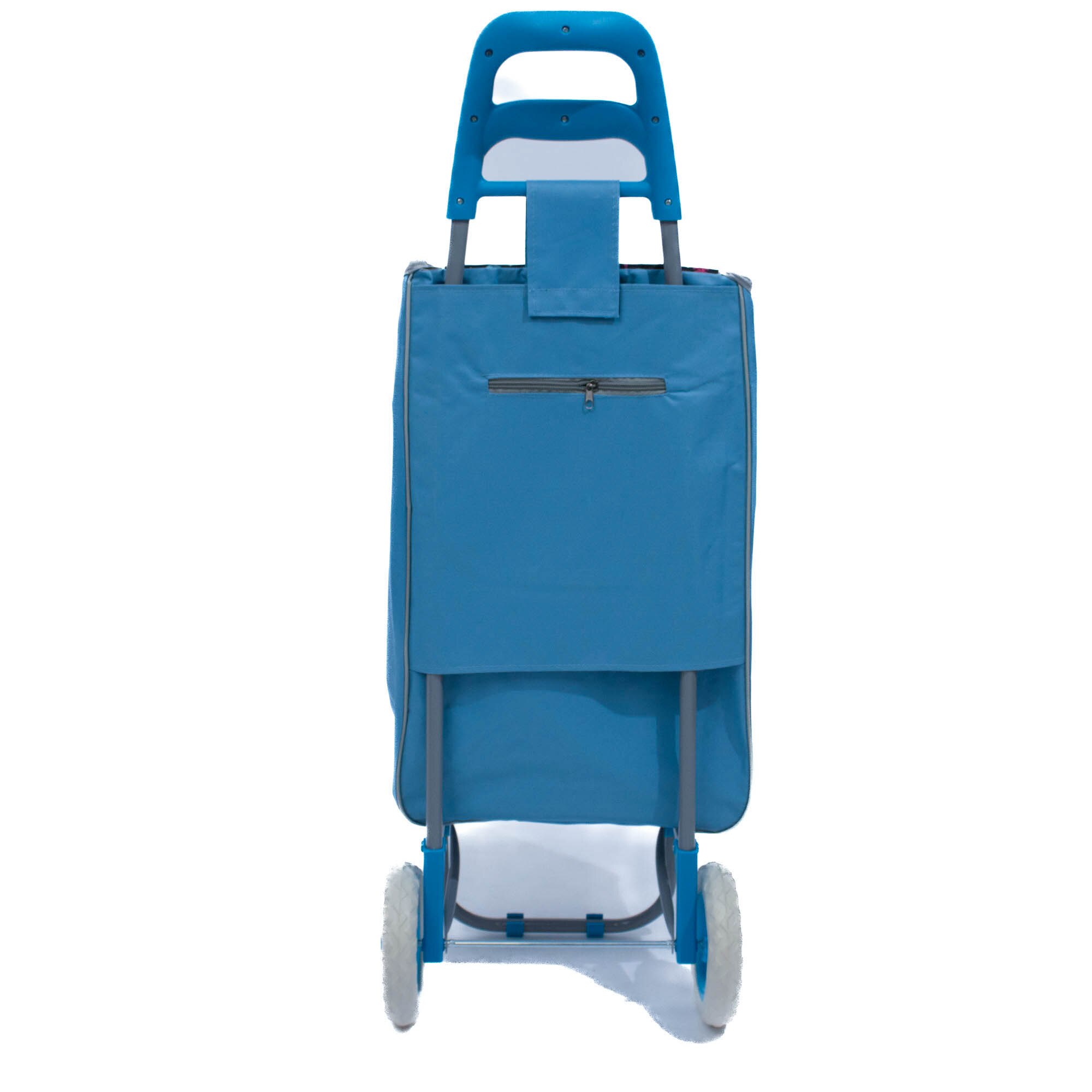 Sacosa piata cu carucior, Master, 2 roti, 38 L, bleu - eMAG.ro
