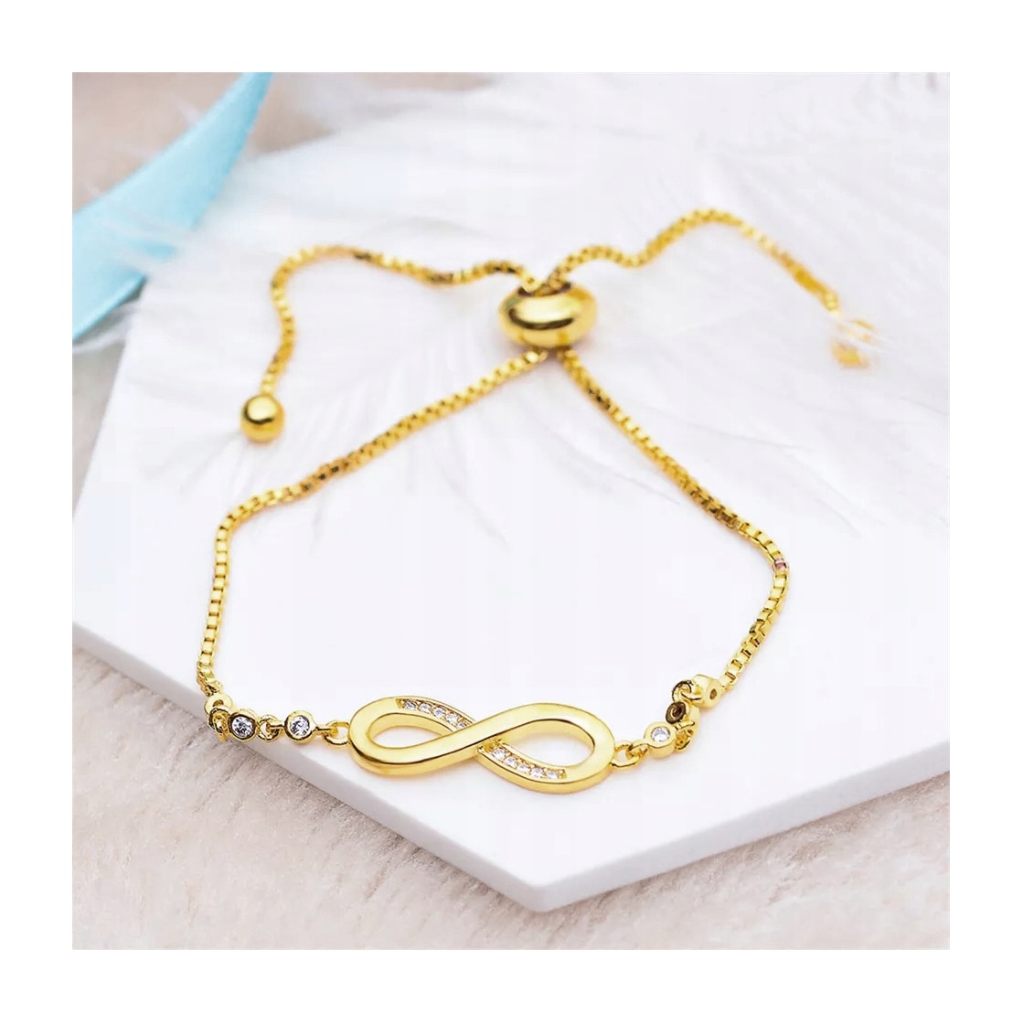 Bratara, Mennica Bydgoska, Argint 925, Semnul infinitului, auriu - eMAG.ro