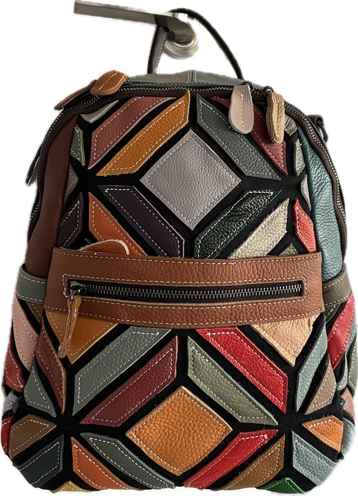 Rucsac dama colorat piele naturala - eMAG.ro