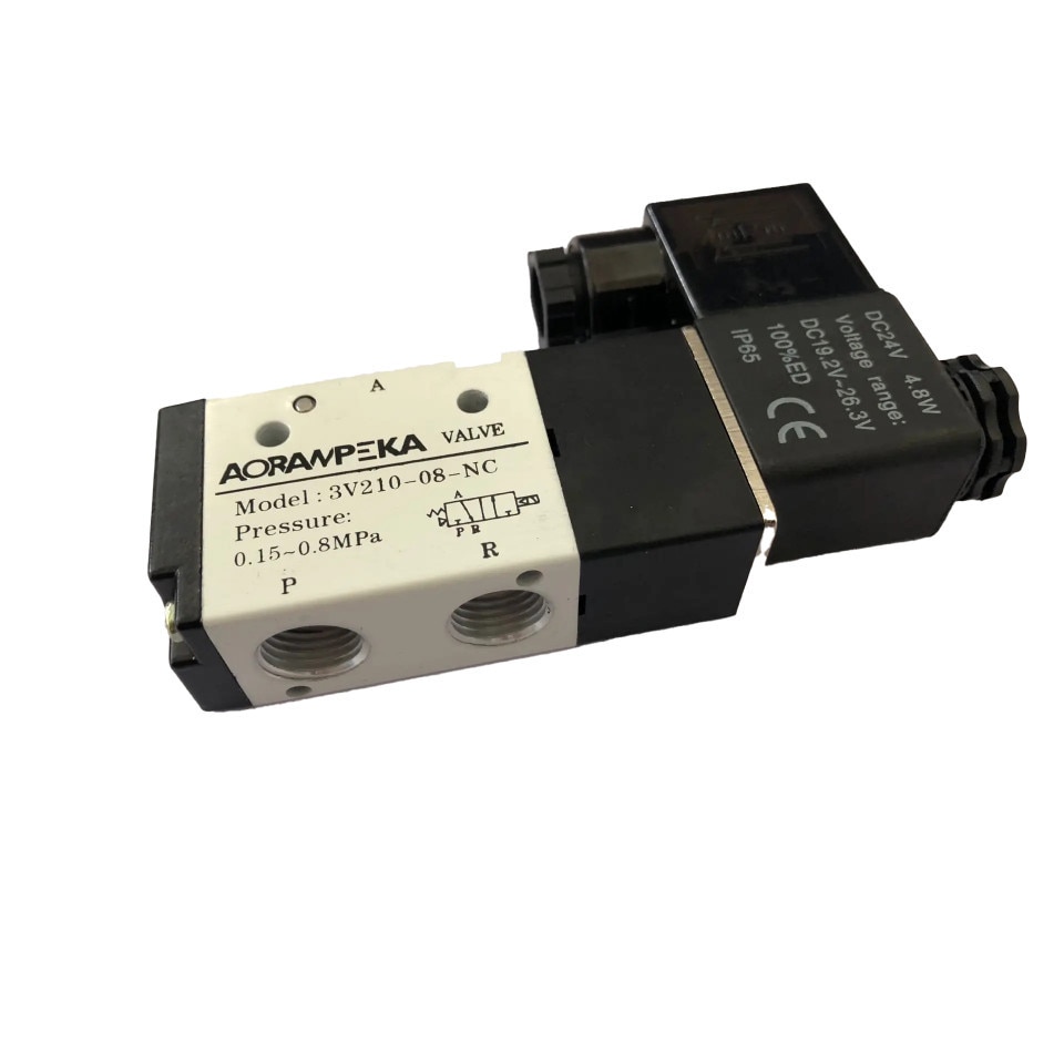 Electrovalva pneumatica 3 cai (o intrare si 2 iesiri) pentru control ...