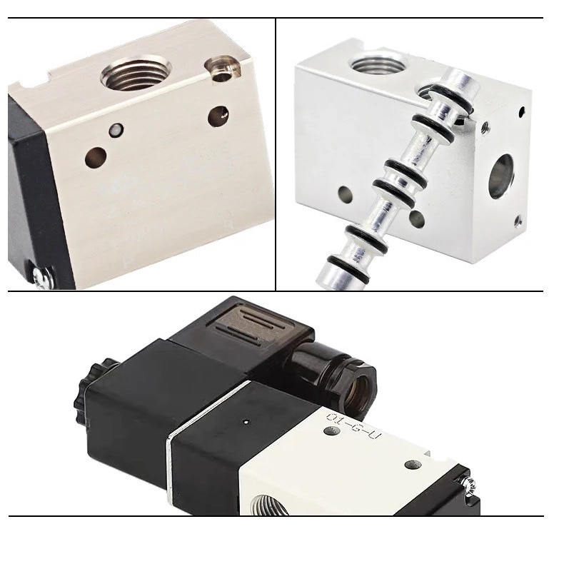 Electrovalva pneumatica 3 cai (o intrare si 2 iesiri) pentru control ...