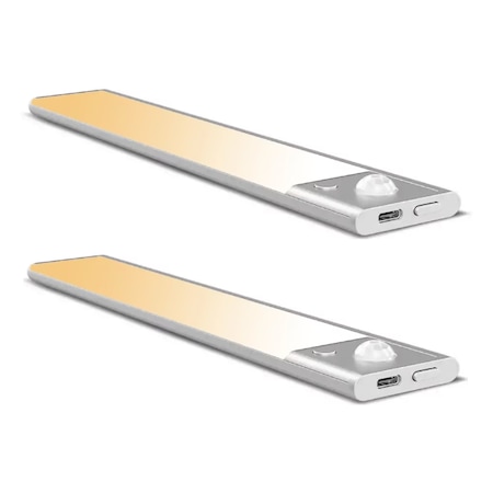 Set 2 lampi LED ULTRASLIM 0.9cm senzor de lumina si miscare, AHA PRINT ...