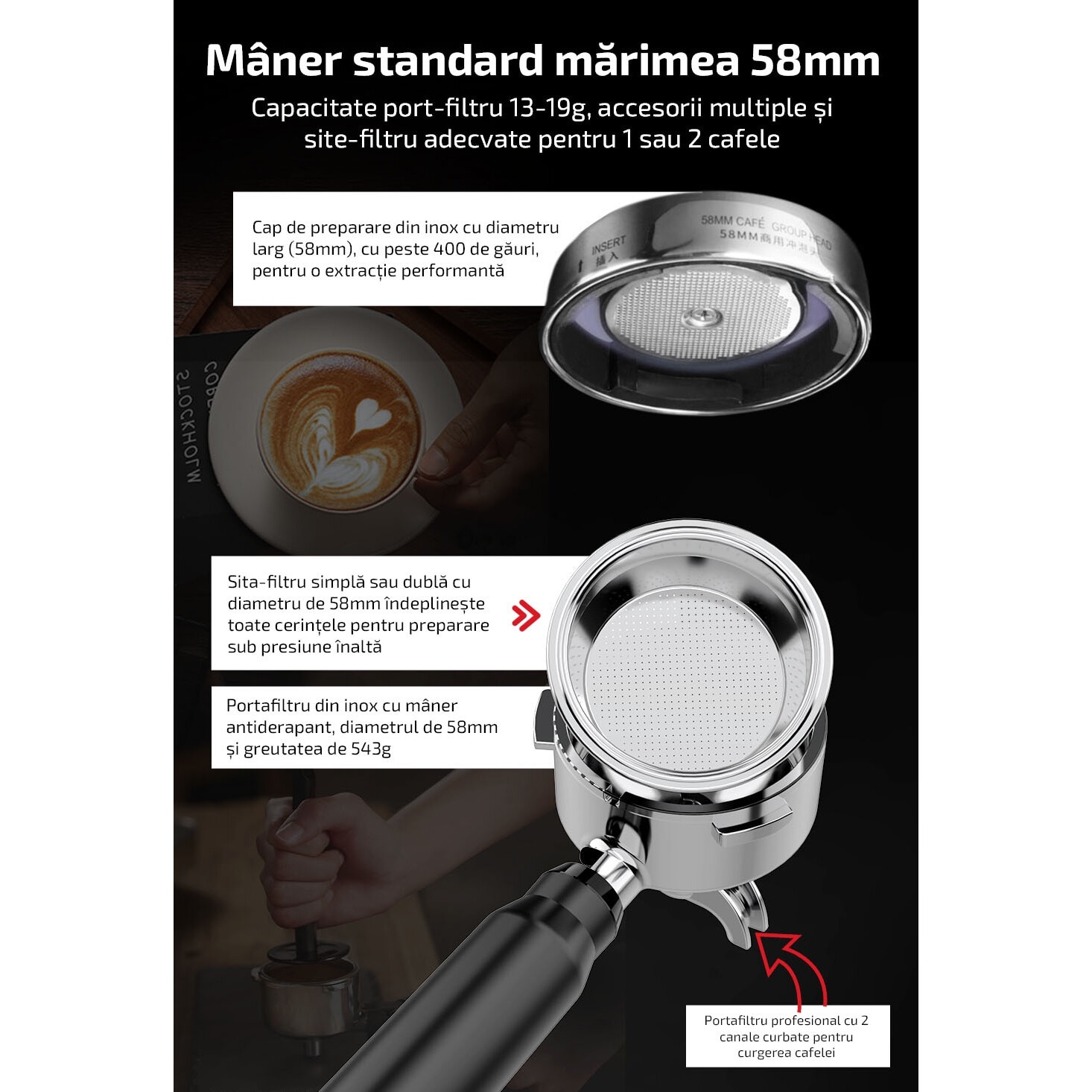 Кафе машина за еспресо ZASS Pro Line ZEM 11, полупрофесионална, Мощност ...