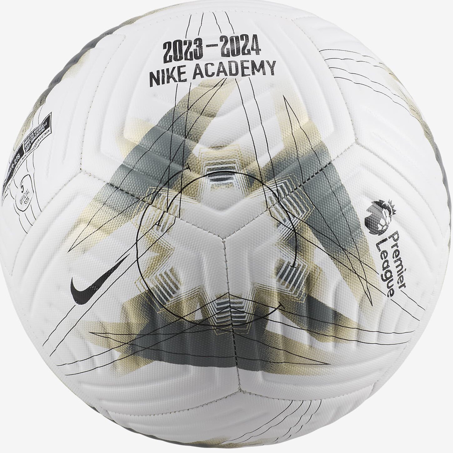 Minge fotbal Nike Premier League Academy, marime 5, alb/albstru - eMAG.ro