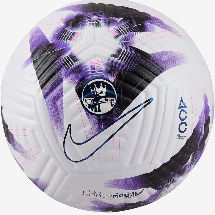 Minge fotbal Premier League Flight, marime 5, alb - eMAG.ro