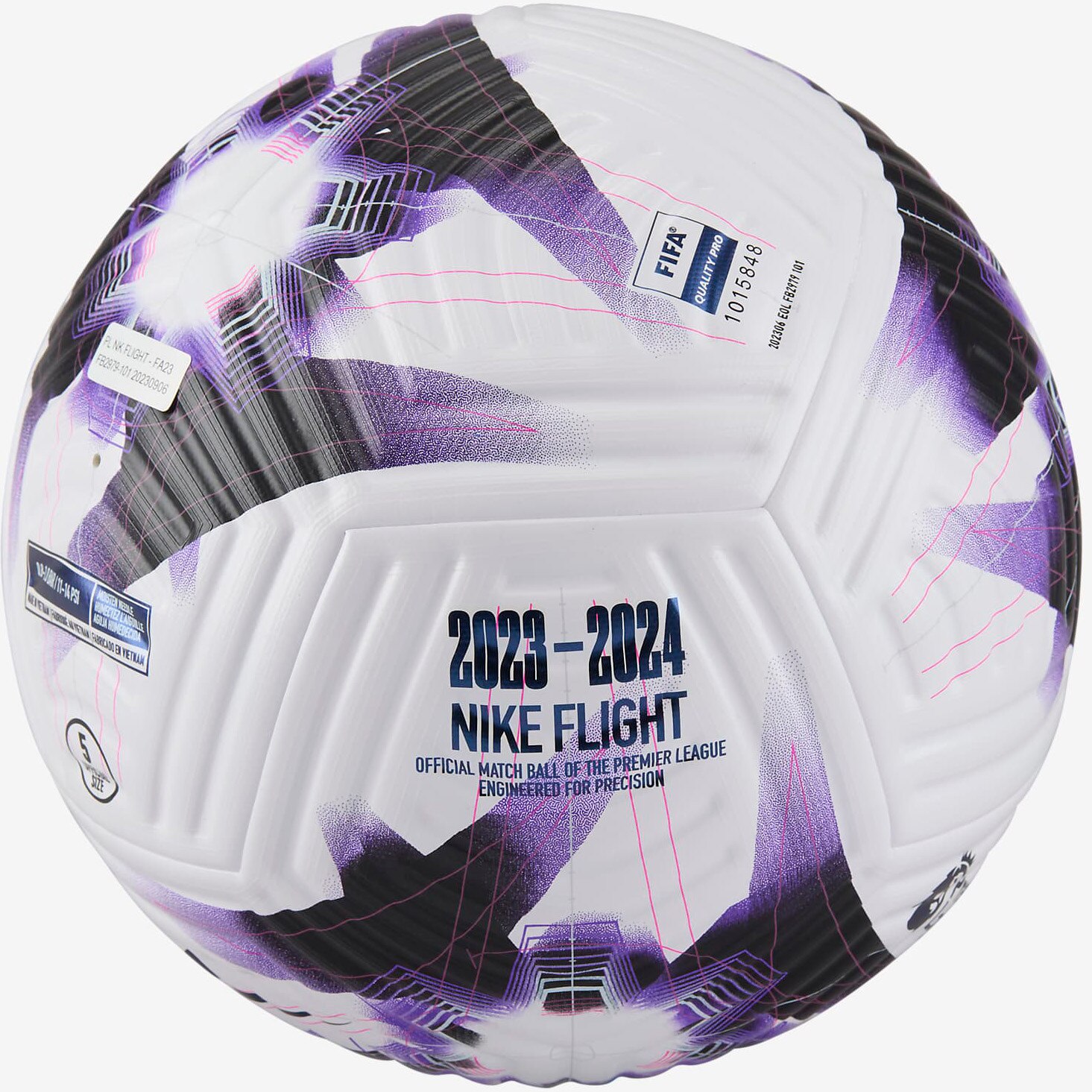 Minge fotbal Premier League Flight, marime 5, alb - eMAG.ro