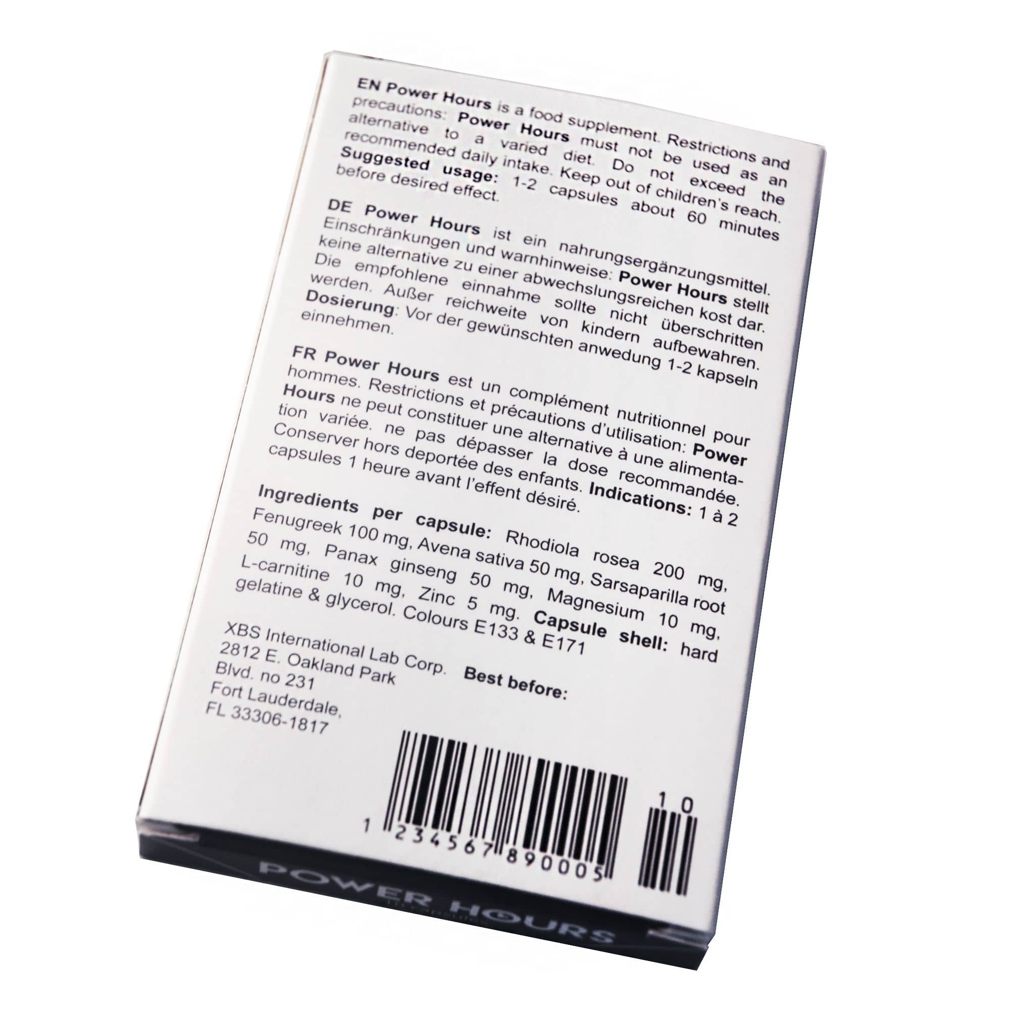 Capsule POWER HOURS, pentru erectie ferma si de lunga durata, 1 cutie x ...