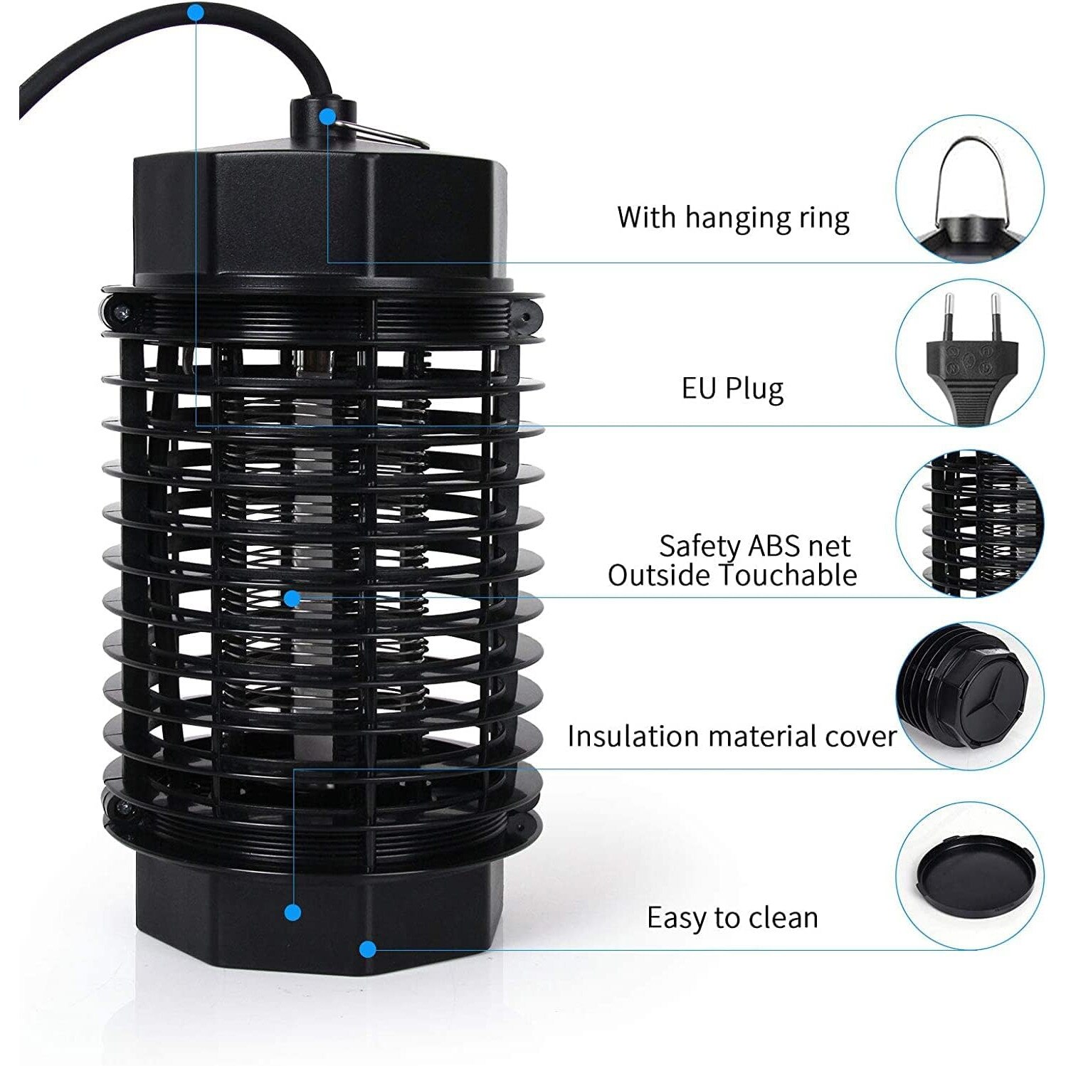 Lampa UV anti insecte Excitat®, impotriva insectelor, cu radiatie 360 ...